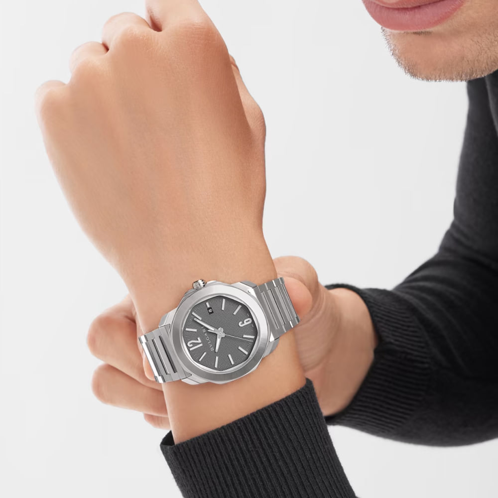 Bulgari Reloj Octo Roma Automatic Acero Gris 41 mm - plazavendome Bulgari Reloj Octo Roma Automatic Acero Gris 41 mm - plazavendome