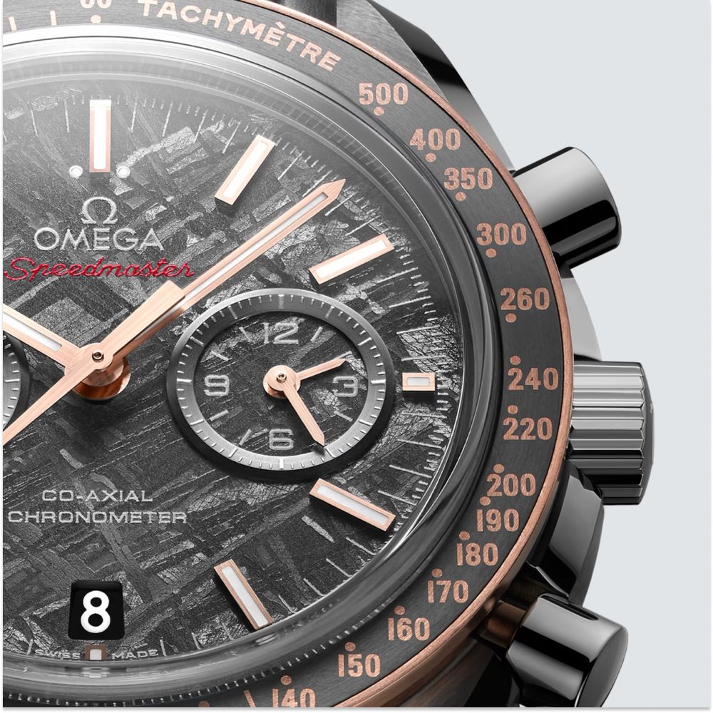 Reloj Omega Speedmaster Dark Side Of The Moon Grey Ceramic On Leather ...