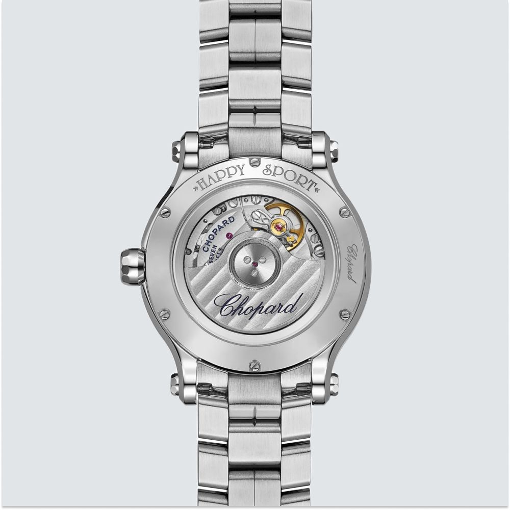 Chopard Reloj Happy Sport Automático Lucent Steel™ Diamantes 33 mm ...